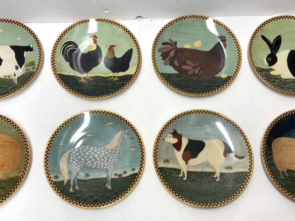 Warren Kimble | SET OF EIGHT WARREN KIMBLE BARNYARD ANIMAL DECORATED ...