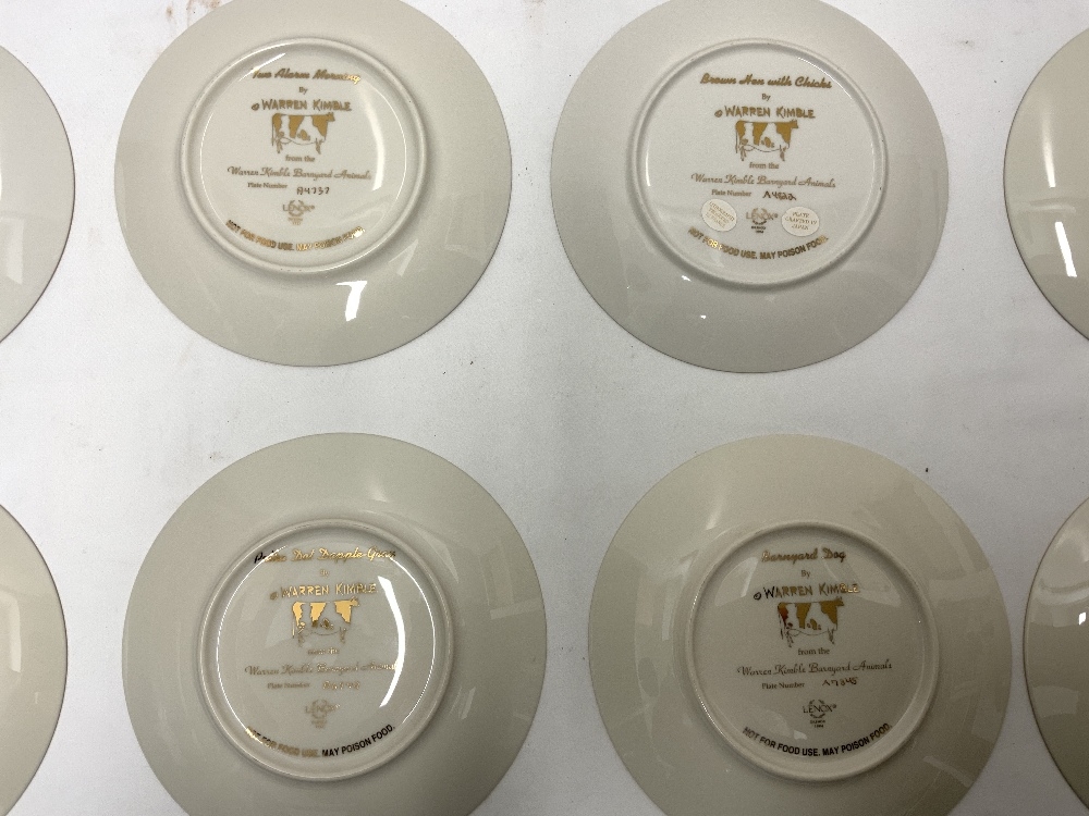 Warren Kimble | SET OF EIGHT WARREN KIMBLE BARNYARD ANIMAL DECORATED ...