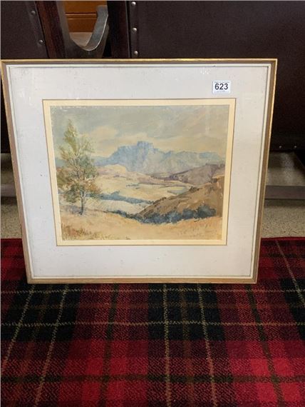 Maurice Fearns | MAURICE FEARNS SIGNED WATERCOLOUR MOUNTAINOUS SCENE ...