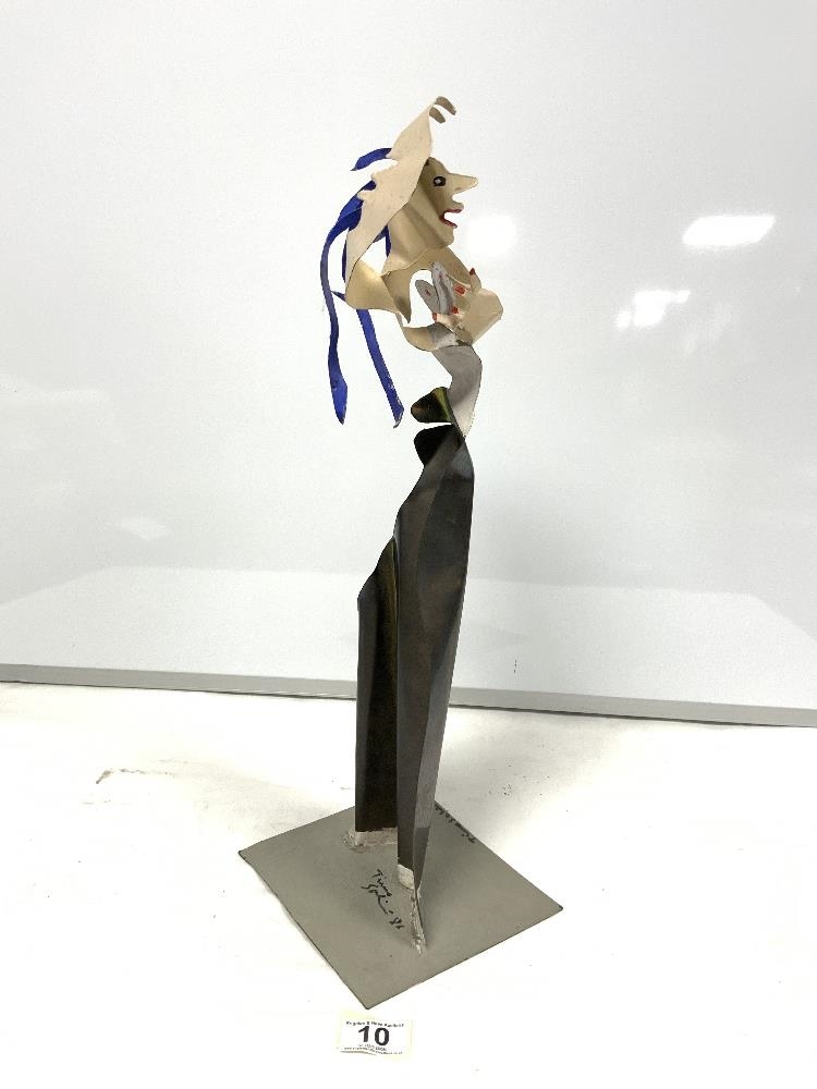Timo Solin | A TIMO SOLIN CUT METAL SCULPTURAL FIGURE SIGNED AND DATED ...