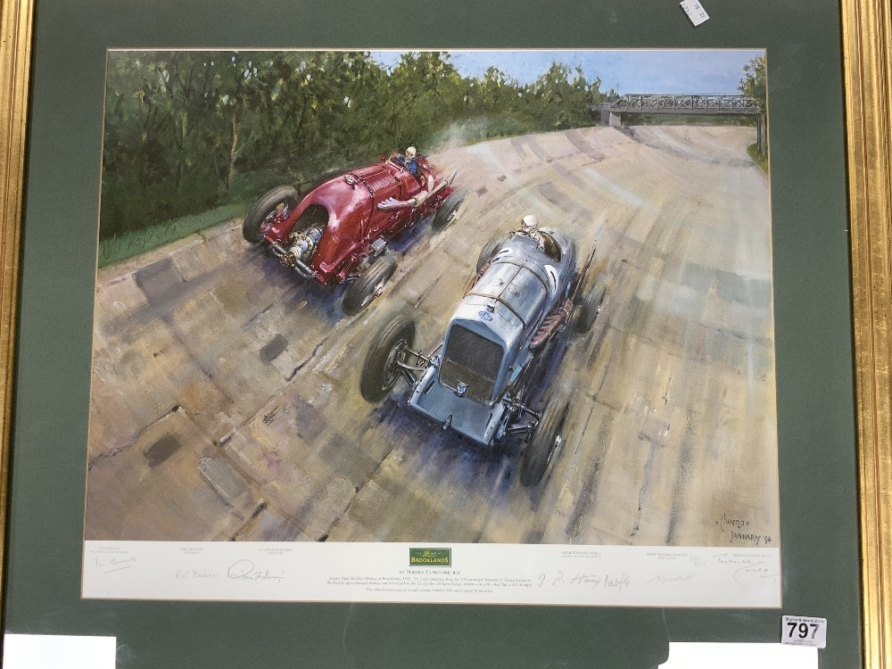 Terence Cuneo | TERENCE CUNEO SIGNED PRINT (THE SPIRIT OF BROOKLANDS ...