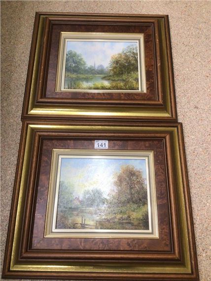 Peter Duffield | A PAIR OF OIL ON CANVAS OF RIVER LANDSCAPES | MutualArt