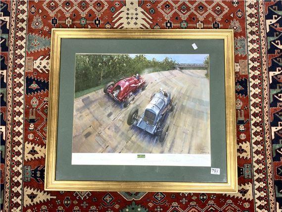Terence Cuneo | TERENCE CUNEO SIGNED PRINT (THE SPIRIT OF BROOKLANDS ...