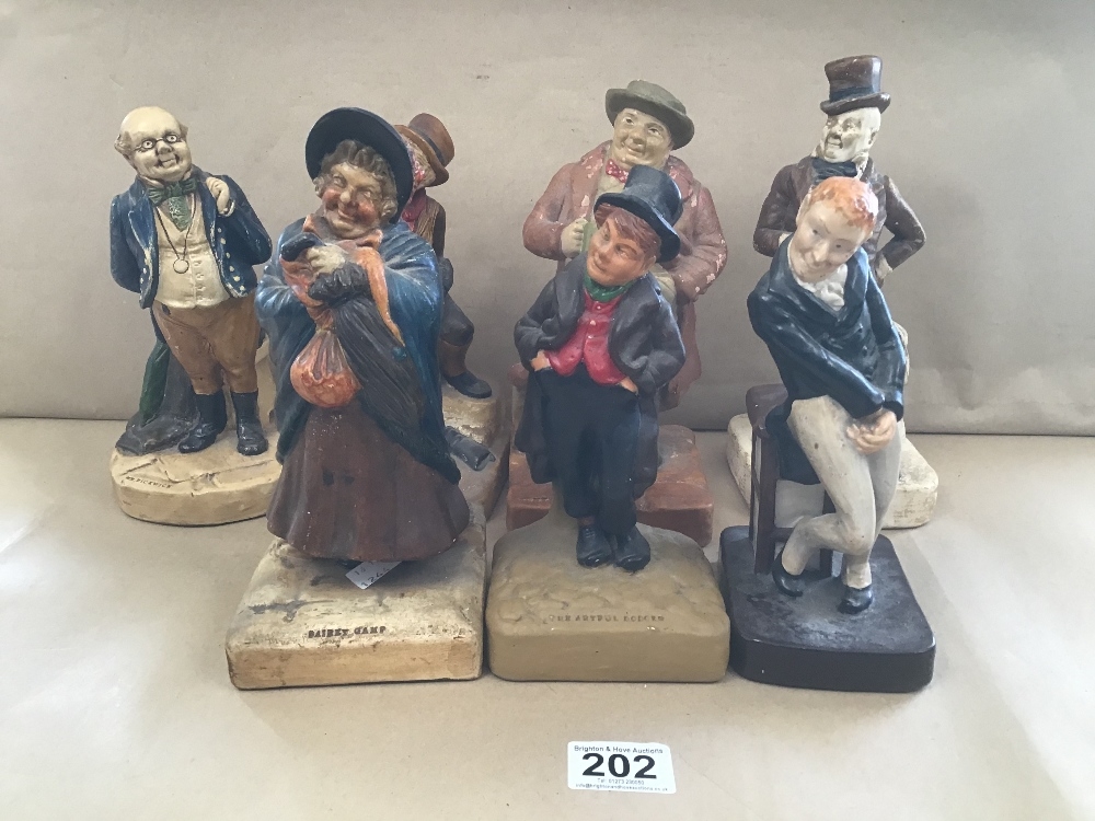 Charles Dickens | A COLLECTION OF BRETBY POTTERY FIGURES INCLUDING TOBY ...