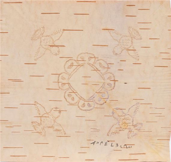 Angelique Merasty | ANGELIQUE MERASTY - Birds Circling a Flower | MutualArt