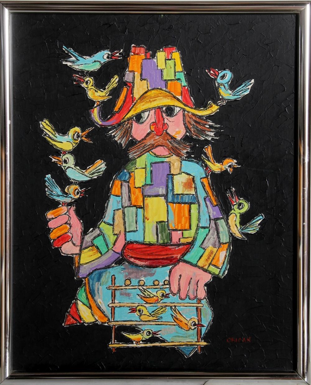 Jovan Obican | MAN WITH BIRDS II | MutualArt