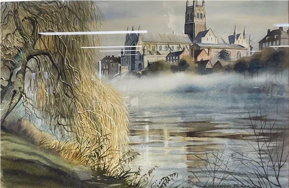 Wilfred Ball | Cathedral from the River | MutualArt