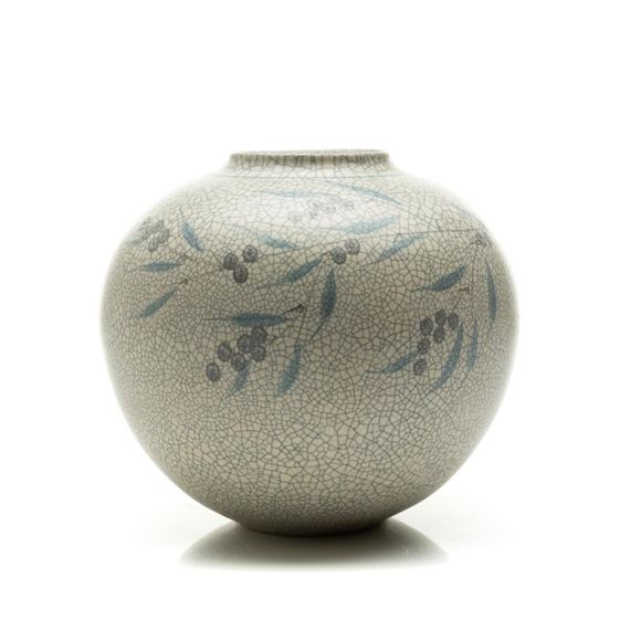 Tim Strachan | Hand-painted Australian studio pottery vase by Tim ...