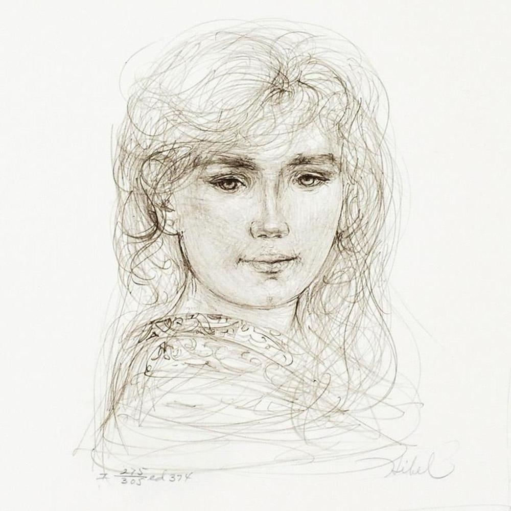 Edna Hibel | Inga Limited Edition Lithograph by Edna Hibel, Numbered ...