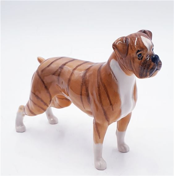 Arthur Gredington | BESWICK Large 14cm MODEL OF A BOXER DOG CH BLUE ...