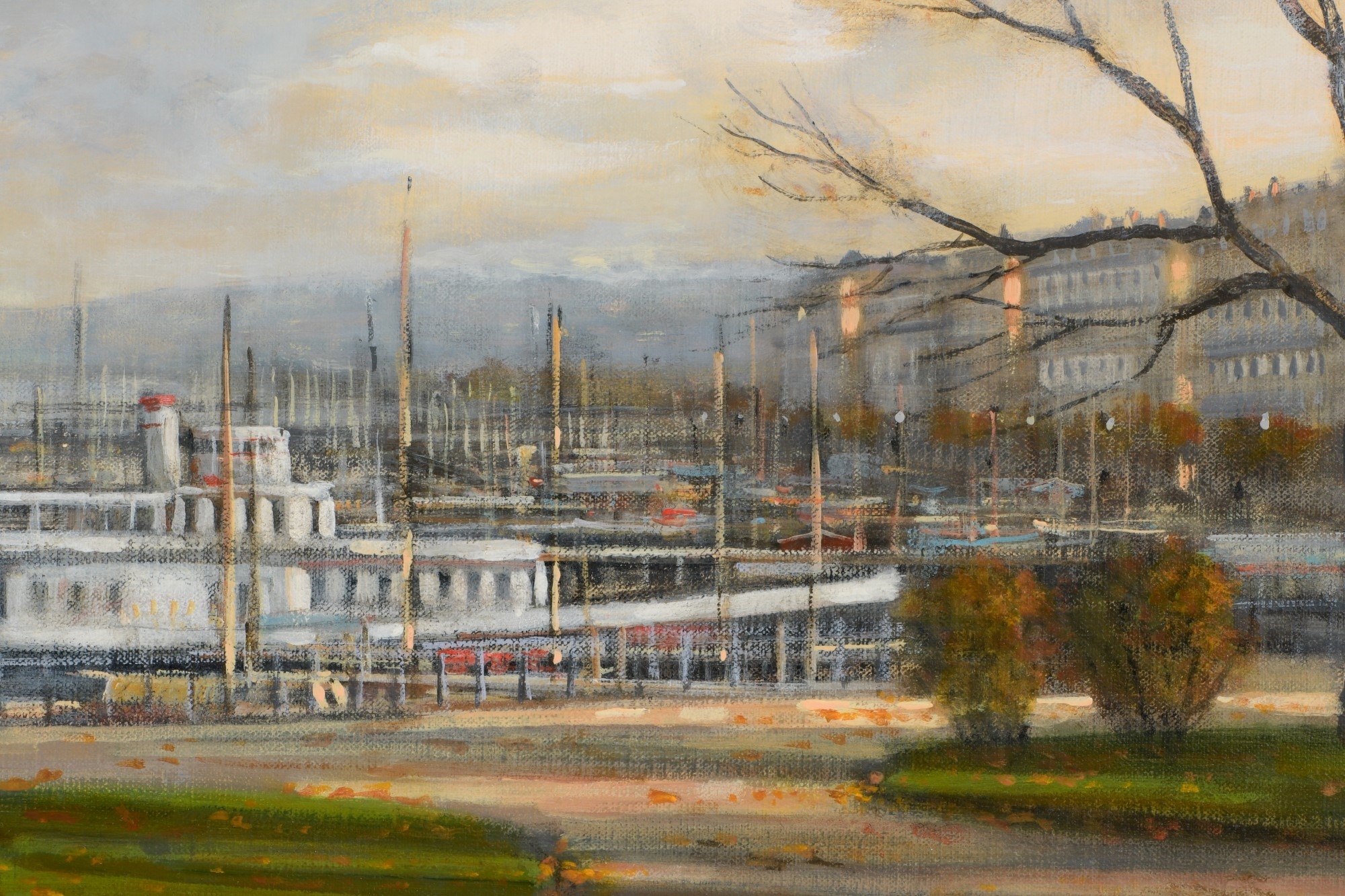 Roger Delapierre | Roger Delapierre (1935), Quai Gustave-Ador, huile ...