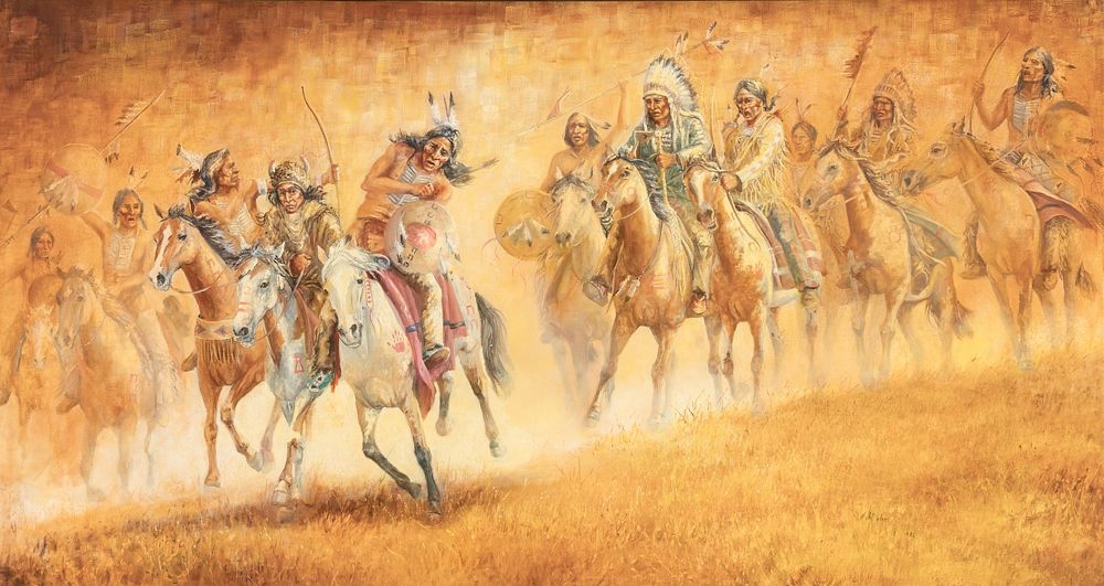 Pat McAllister | When Crow Meets Sioux, 1986 | MutualArt