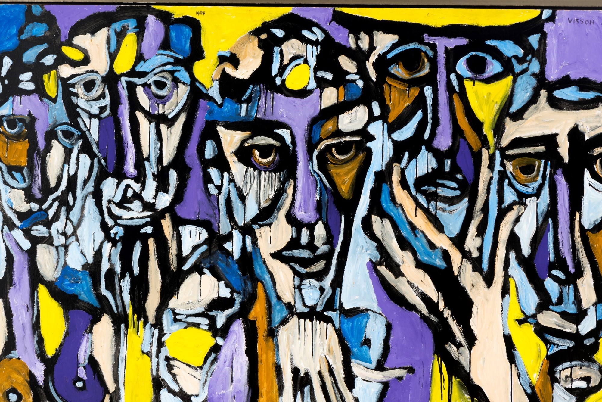 Philippe Visson | Philippe Visson (1942-2008), Composition aux masques ...