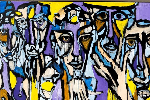 Philippe Visson | Philippe Visson (1942-2008), Composition aux masques ...