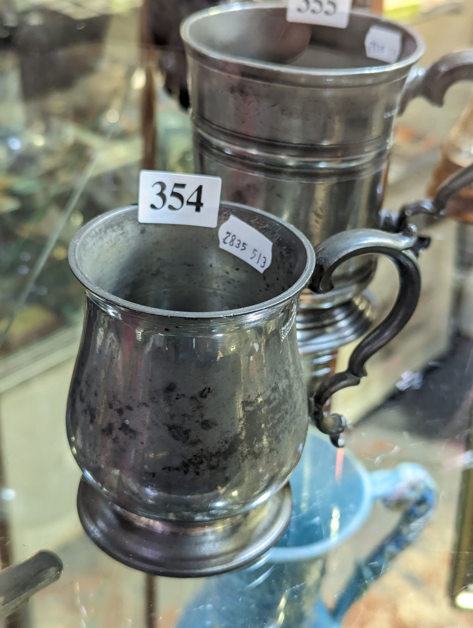 James Yates | A PEWTER 1/2 PINT TAVERN POT OF TULIP DESIGN | MutualArt