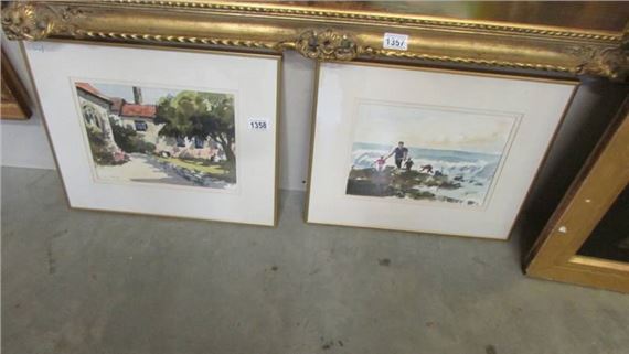 John Tookey | A pair of framed and glazed watercolours signed John ...