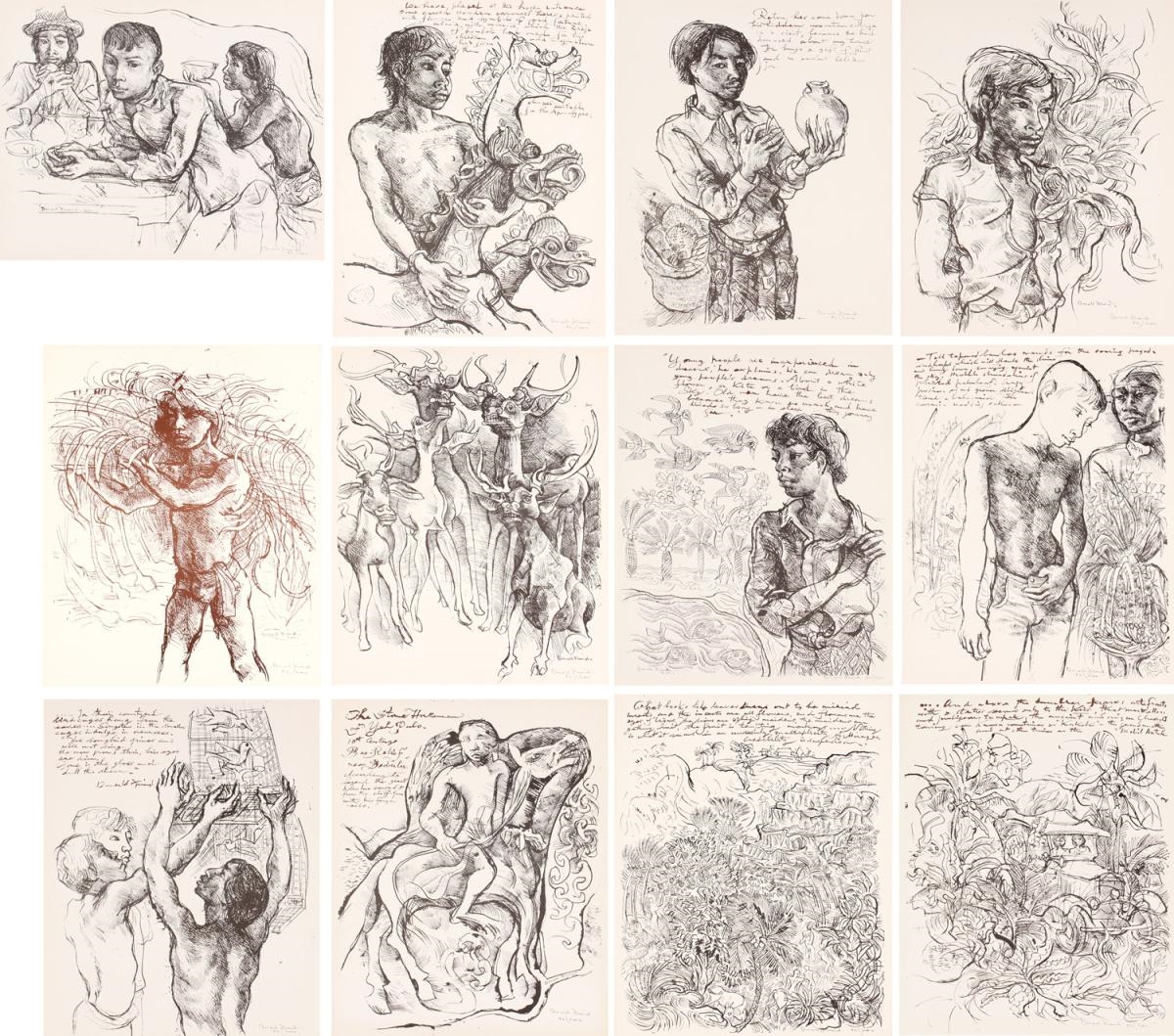 Donald Friend | COSMIC TURTLE SERIES (12) | MutualArt