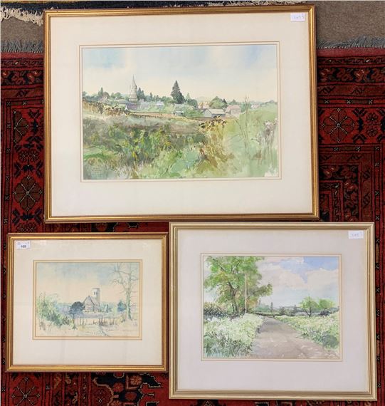 Keith Johnson | Trio of watercolours: 'Hales' (1986) | MutualArt
