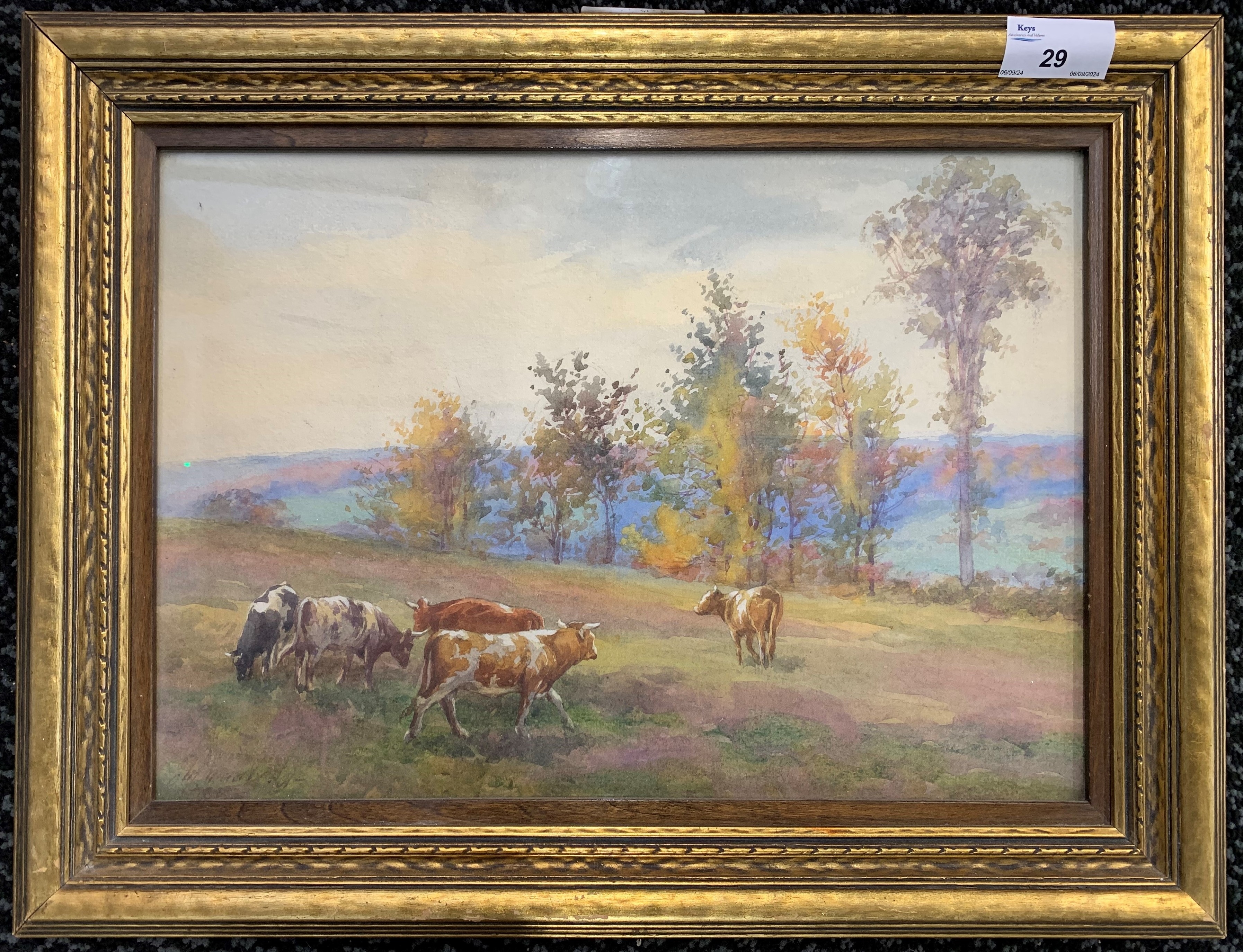 Charles Macdonald Manly | Grazing cattle | MutualArt