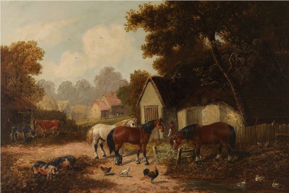 Frederick | Manner John Frederick Herring Jr Farmyard Scene | MutualArt