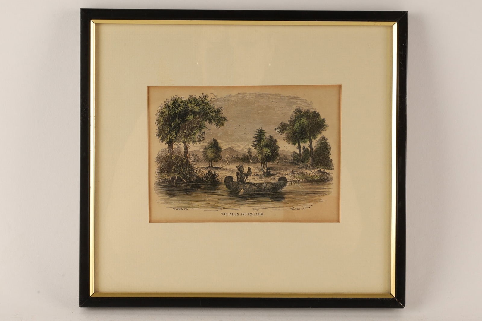 William Edward Kilburn | Antique Engraving, Indian and His Canoe W ...