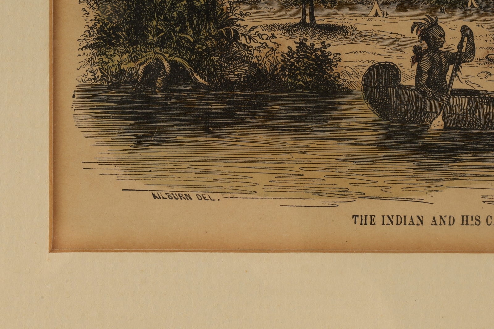 William Edward Kilburn | Antique Engraving, Indian and His Canoe W ...