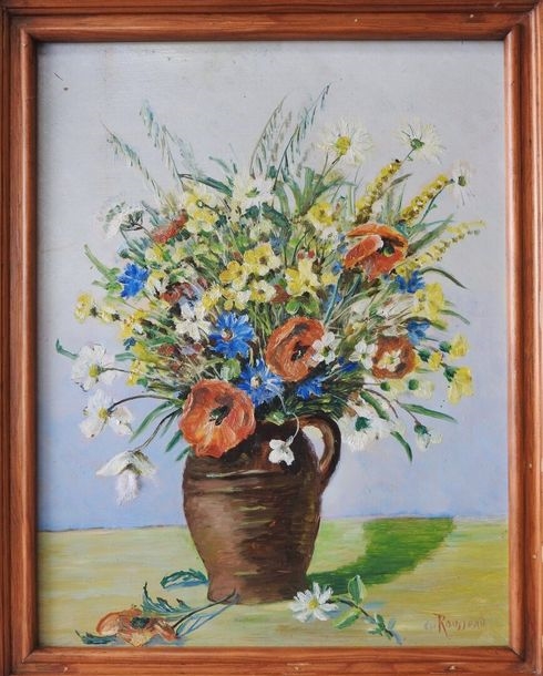 Charles Rousseau | Charles ROUSSEAU - 20th century Reunion of 2 oils on ...