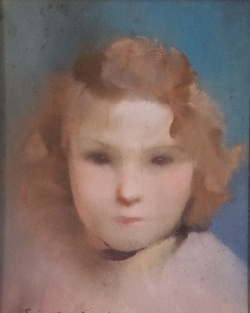 Lucien-Victor Guirand de Scévola | Portrait of a little girl PASTEL ...