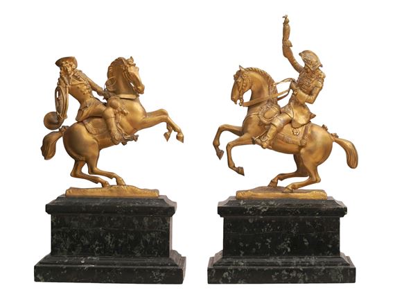Victor Oskar Tilgner | A PAIR OF VIKTOR TILGNER SIGNED GILT-BRONZE ...