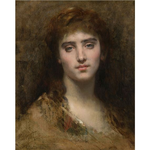 Léon Jean Bazile Perrault | Jeune fille en buste | MutualArt