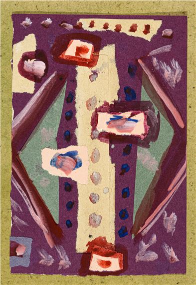 Albert Wigand | Beige und lila Streifen in der Raute (1967 - 1970 ...