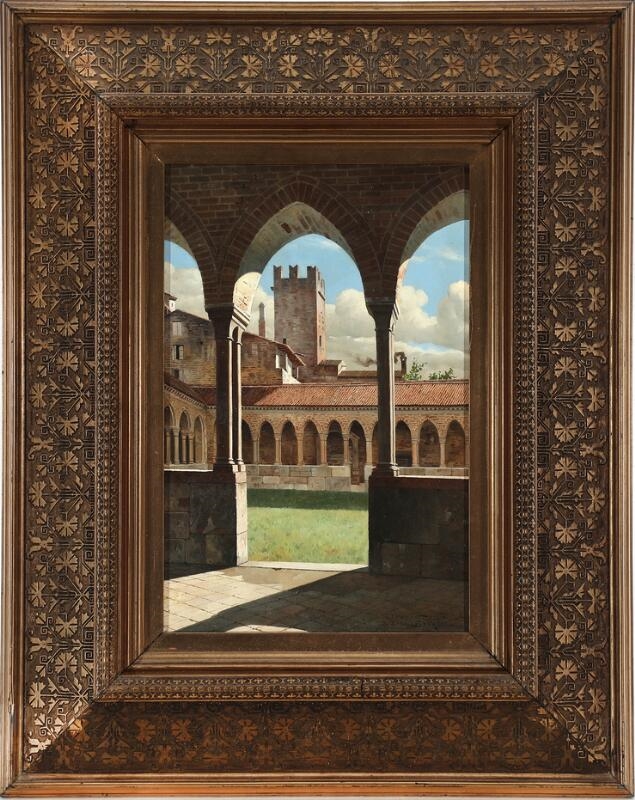 Josef Theodor Hansen | A sunny day in the courtyard of Basilica of San ...