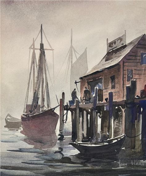 John Cuthbert Hare | HARBOR FOG GLOUCESTER (Circa 20) | MutualArt