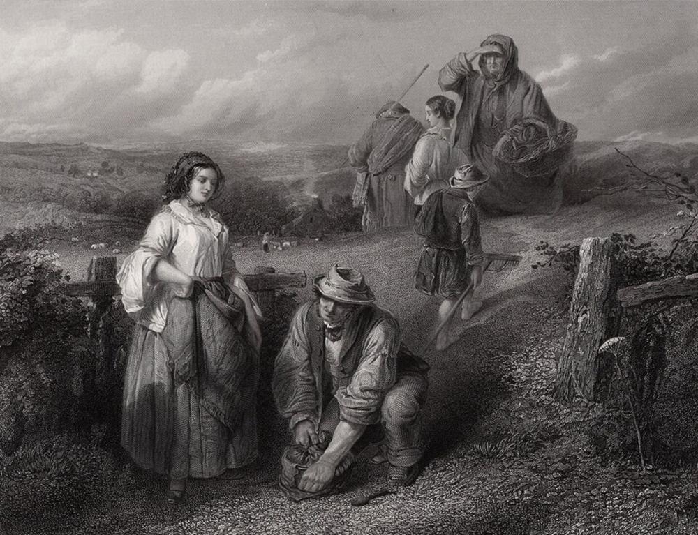 Thomas Faed | THOMAS FAED 1800s Engraving End of a Long Day SIGNED ...