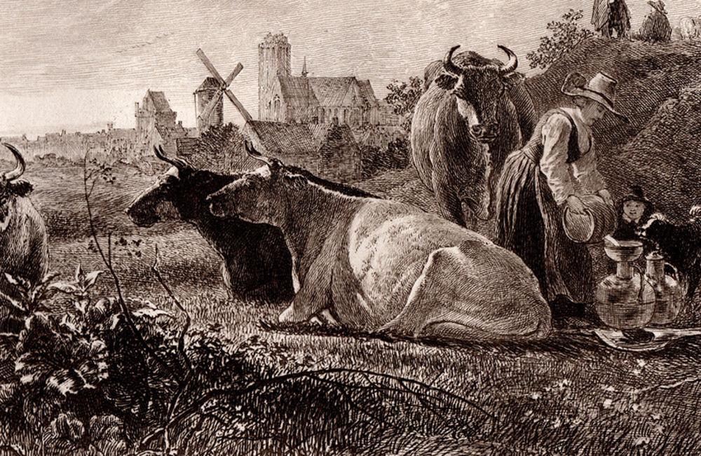 Aelbert Cuyp | Aelbert Cuyp Milking Time | MutualArt