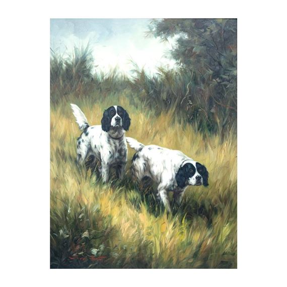 Jim Hutt | TWO ENGLISH SETTERS | MutualArt