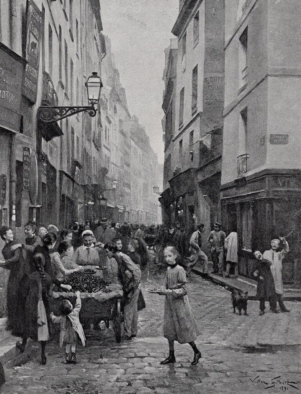 Victor-Gabriel Gilbert | Marchande de fleurs, rue Royale | MutualArt