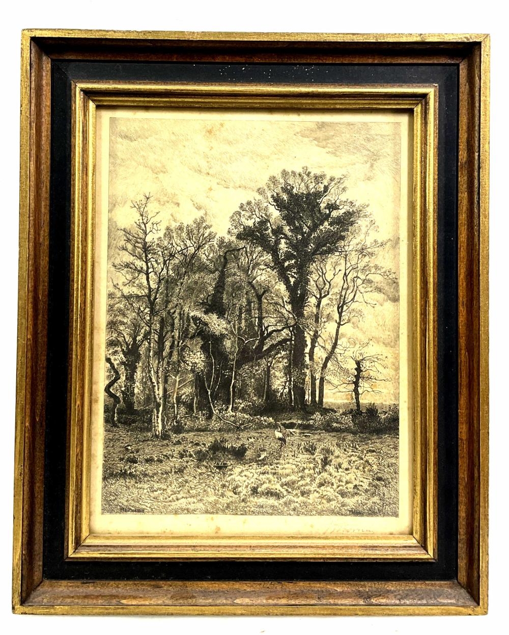 Peter Moran | Peter Moran 1886 The Edge Of The Swamp Engraving | MutualArt