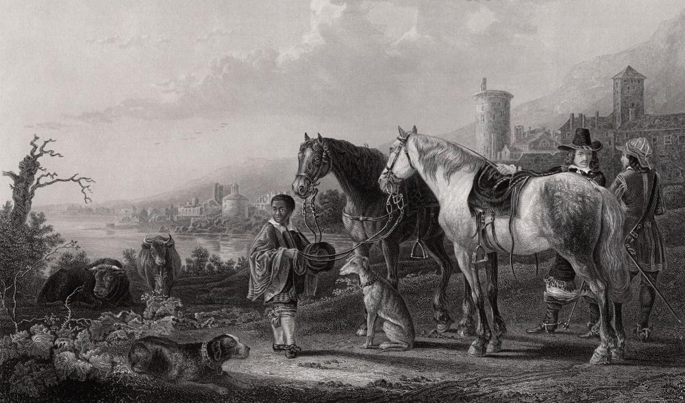 Aelbert Cuyp | SIGNED 1800s Aelbert Cuyp Engraving The Young Pageboy ...