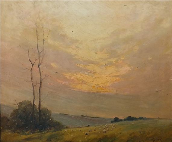 Herbert Rollett | Herbert Rollett (1872-1932) oil on canvas depicting ...