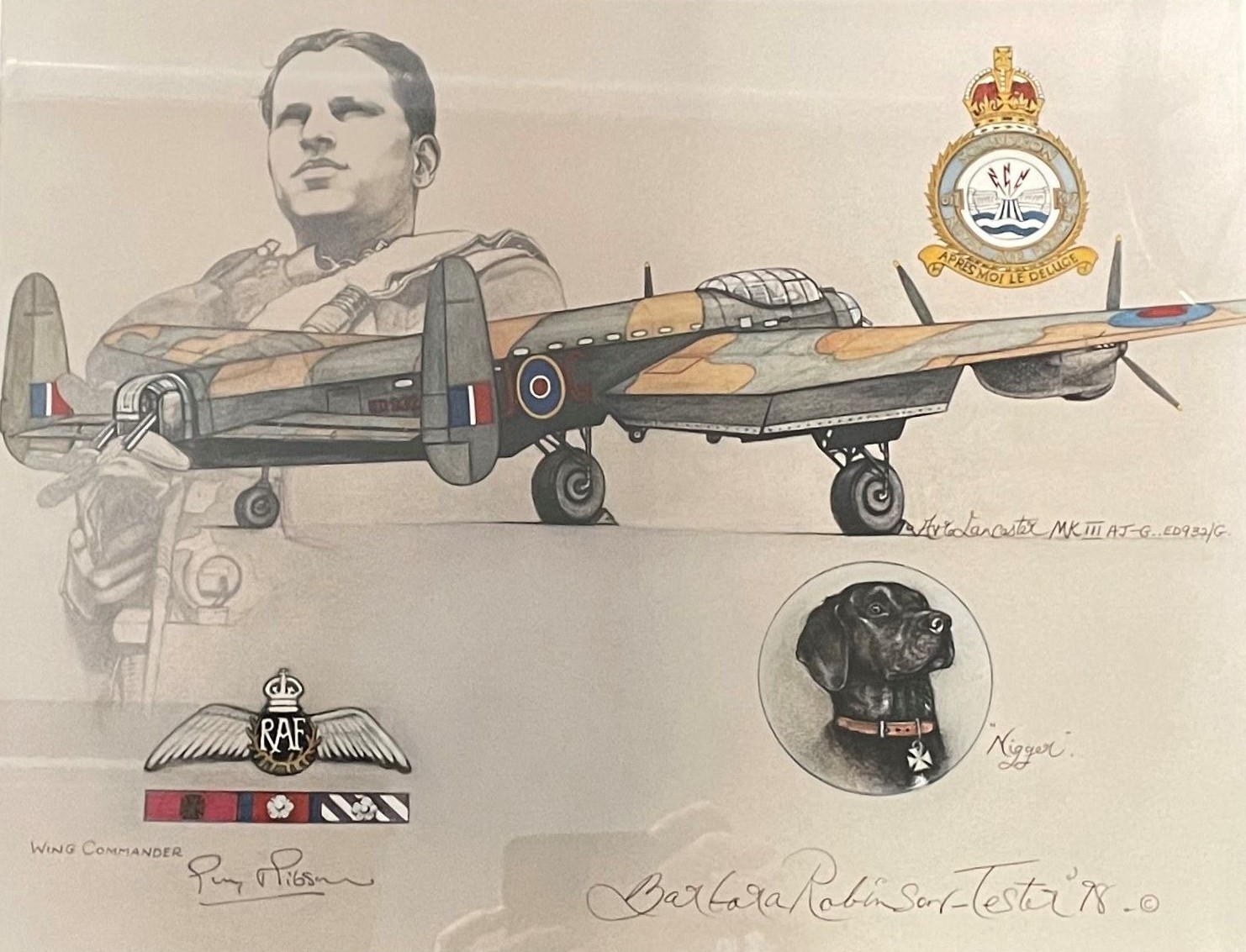 Barbara Robinson | Tester framed print of Guy Gibson VC Bomber Command ...