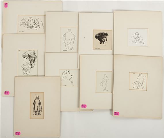 Aaron Sopher | Nine Unframed Sketches | MutualArt