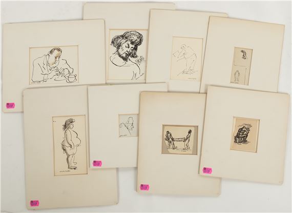 Aaron Sopher | Eight Unframed Sketches | MutualArt
