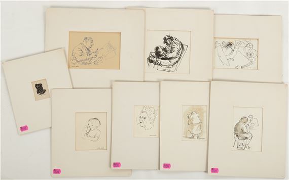 Aaron Sopher | Eight Unframed Sketches | MutualArt