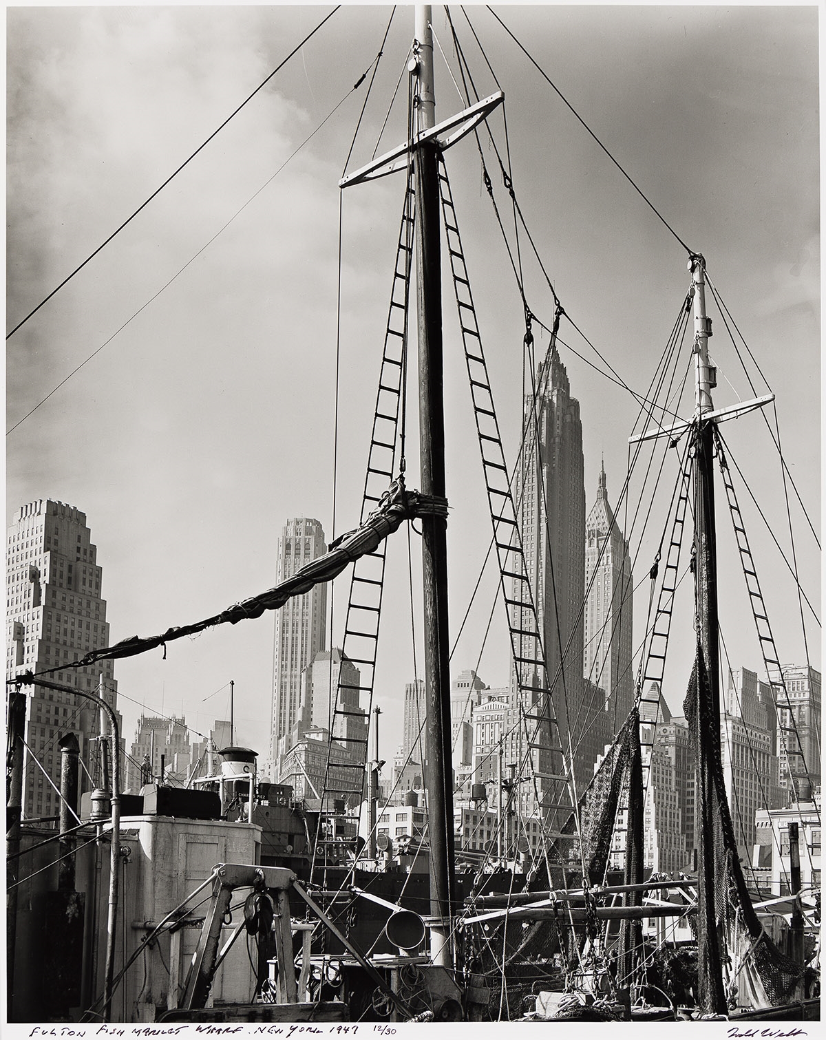 Todd Webb | Fulton Fish Market Wharf, New York | MutualArt