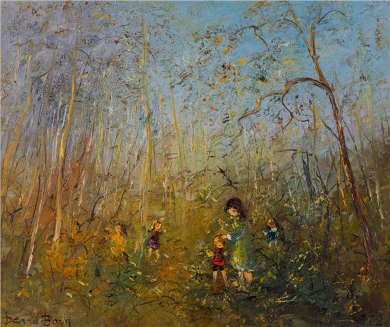 David Boyd | Children Gathering Wild Flowers 1972 (1972) | MutualArt