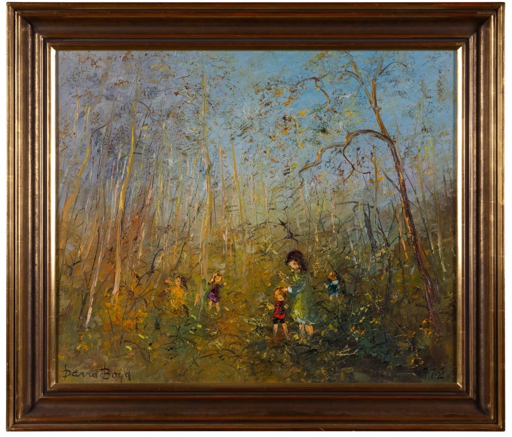 David Boyd | Children Gathering Wild Flowers 1972 (1972) | MutualArt