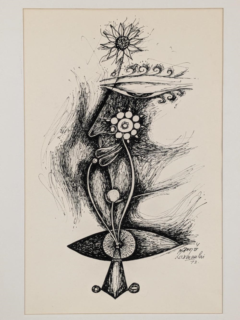 Laxman Pai | Laxman Pai. India/France. 1973. Figural surrealist ink ...