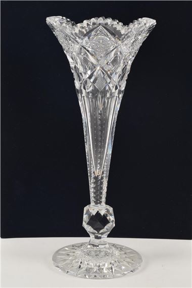 Sinclair | Sinclair brilliant cut glass trumpet vase | MutualArt