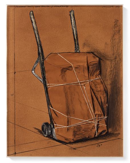 Christo | Package on hand truck (Project (1973) | MutualArt